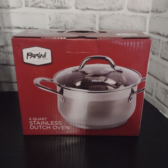 Parini Cookware | Kitchen | Dutch Oven 4 Quart 34 Stainless Steel ...